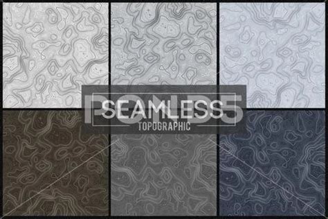 Seamless Topographic Maps Set Topo Map With Elevation Contour Map Vector Illustration