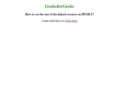 如何在 Html5 中设置链接资源的大小？ 码农参考