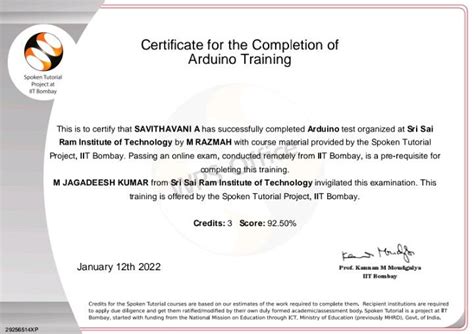 Savithavani A On Linkedin Ive Completed Arduino Exam Successfully