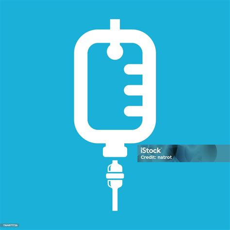 파란색 배경에 Iv 가방 아이콘 0명에 대한 스톡 벡터 아트 및 기타 이미지 0명 Lcd 가방 Istock