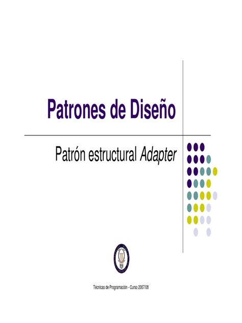 patrón adapter pdf herencia programación orientada a objetos