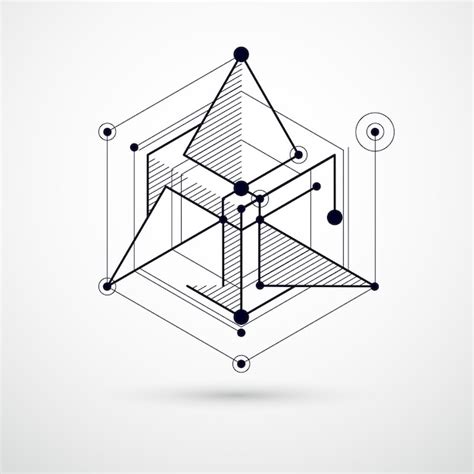 Premium Vector Vector Of Abstract Geometric 3d Cube Pattern And Black And White Background