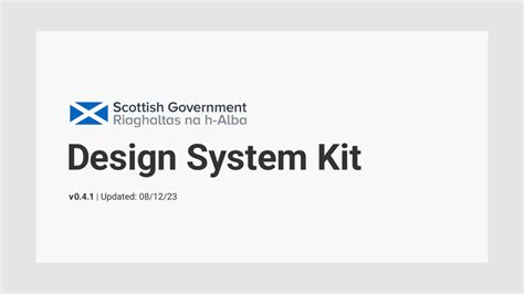 Scottish Government Design System Kit Figma