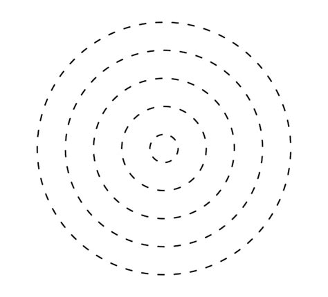 Premium Vector Dashed Concentric Circle Icon Black And White Broken Circular Rings Sound Wave
