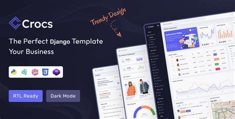 Crocs Django Admin Dashboard Template ThemeMag
