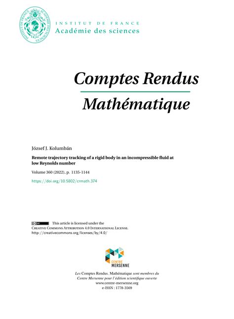 Pdf Remote Trajectory Tracking Of A Rigid Body In An Incompressible Fluid At Low Reynolds Number