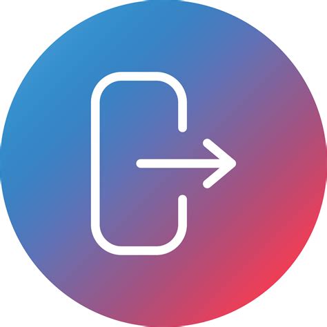 Logout Line Gradient Circle Background Icon 16860325 Vector Art At Vecteezy