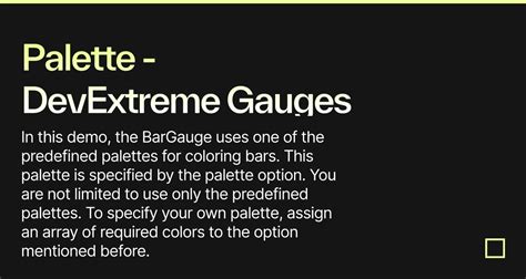 Palette Devextreme Gauges Codesandbox