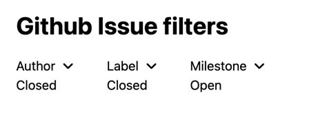 Tutorial Build The Github Issue Filter Component