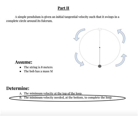 Solved Part II A Simple Pendulum Is Given An Initial Chegg
