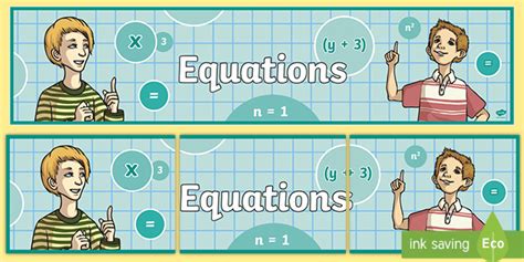 Equations Display Banner Teacher Made