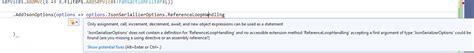 Json Net Core Not Having ReferenceLoopHandling In AddJsonOptions Stack Overflow