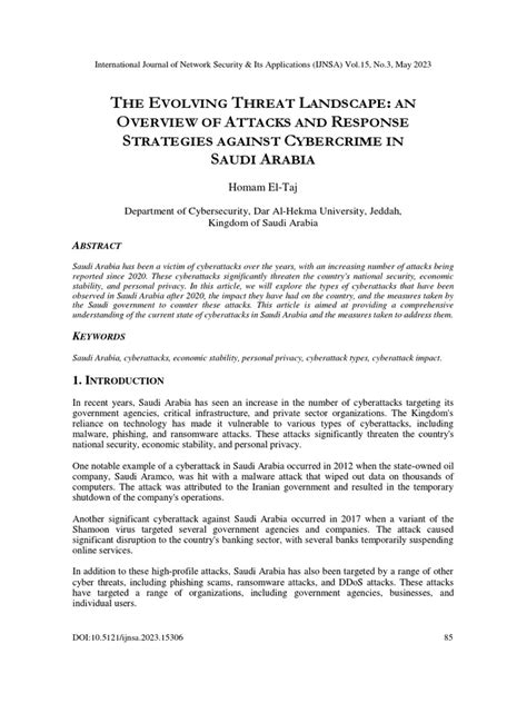 The Evolving Threat Landscape An Overview Of Attacks And Response