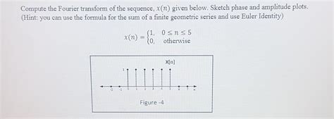 solved compute the fourier transform of the sequence x n