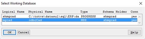 Framework Linha Datasul Tec Sintaxe De Conexão De Um Banco Sql