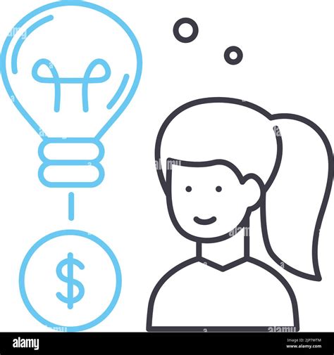 Business Thinking Line Icon Outline Symbol Vector Illustration