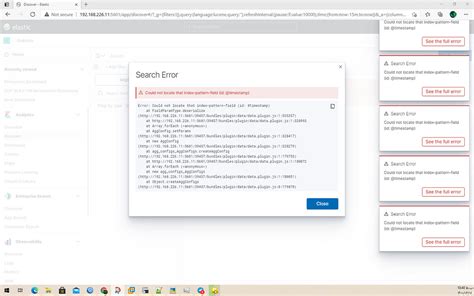 Could Not Locate That Index Pattern Field Id Timestamp Kibana
