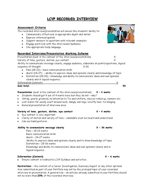 Lcvp Recorded Interview Guidelines And Questions Gesture Question