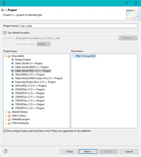 Создание Gnu C проекта для Risc V в среде Eclipse