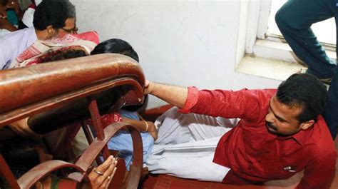 Mayhem At Council Lands Mayor V K Prasanth In Medical College Hospital Mayhem At Council Lands