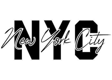 Premium Vector Nyc New York City Text Effect Grunge Style Vector
