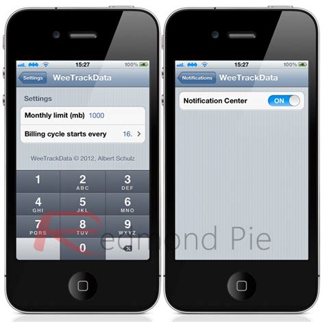 Track Your Cellular Data Usage On Iphone With Weetrackdata For Ios 5 Notification Center