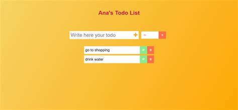 Github Anamariagradinarutodo List The Application Was Created Using Frontend Technologies
