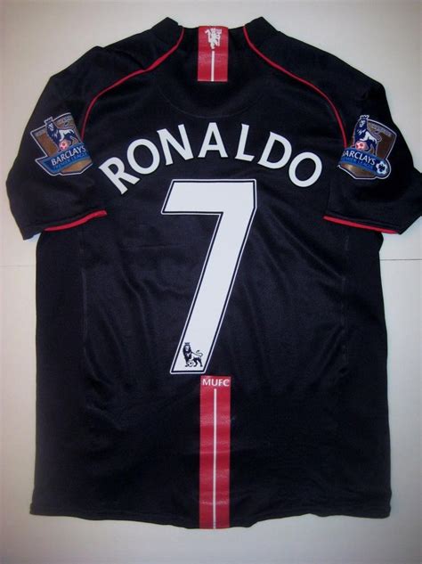 Manchester United Cristiano Ronaldo Nike Black Jersey 2007 Real Madrid