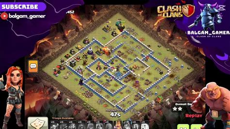 Th10 Vs Th12 3 Star Attack In Clan War League Wwe Season Troops Coc