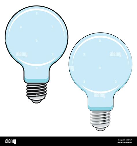 Set Of Color Illustrations Light Bulb Isolated Vector Objects On White