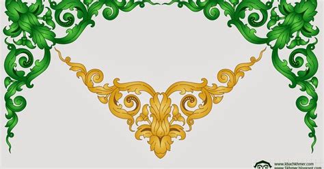 An Ornate Frame With Green Leaves And Scrolls