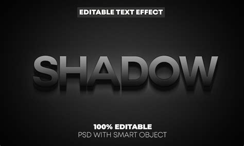 Premium PSD Editable Text Effect Shadow Text Style