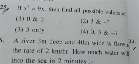 if x3 9x then find all possible values of filo