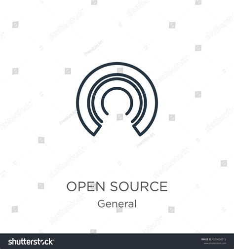 Open Source Icon Thin Linear Open Stock Vector Royalty Free 1579050712