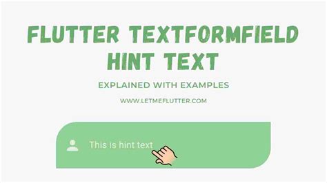 How To Customize Flutter Textformfield Hint Text Easy Flutter Guide