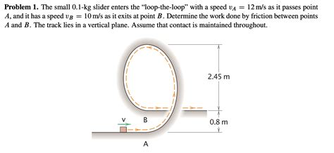 Solved Problem 1 The Small 01 Kg Slider Enters The