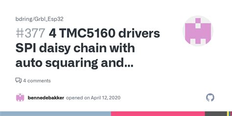 4 Tmc5160 Drivers Spi Daisy Chain With Auto Squaring And Sensorless Homing · Issue 377