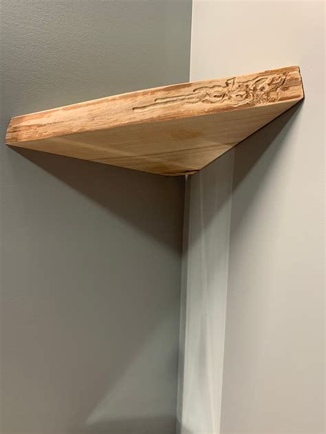Live Edge Corner Floating Shelf Etsy Canada