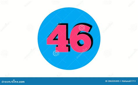 Number 46 Sign Symbol Animation Motion Graphics On White Background Stock Video Video Of