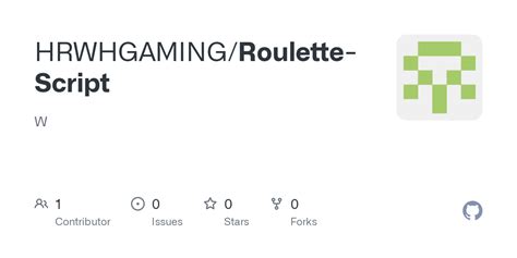 Github Hrwhgamingroulette Script W