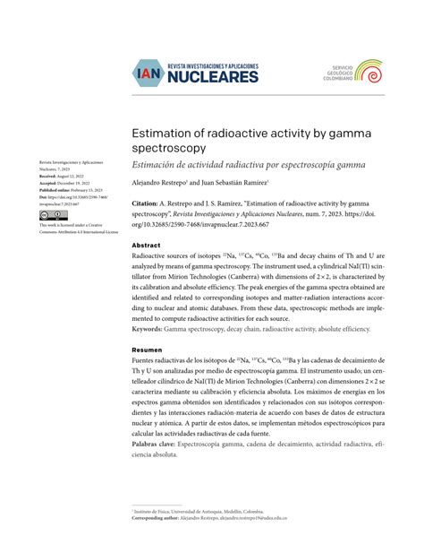 pdf estimation of radioactive activity by gamma spectroscopy