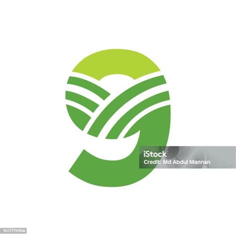 편지 9 농업 로고 베이커리 빵 케이크 카페 패스트리 홈 인더스트리 비즈니스 아이덴티티에 대한 알파벳을 기반으로 한 농업 농장