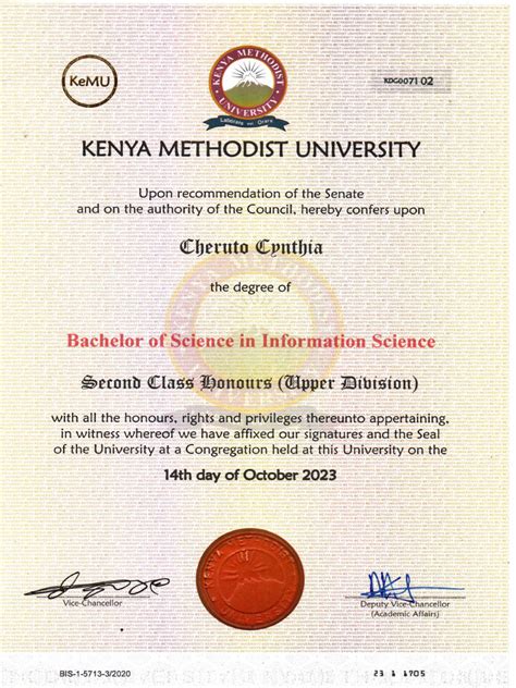 Kmu Cert And Transcript Cheruto Removed Pdf