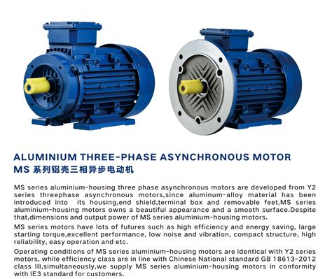 Ms Series 2800rpm 380v Aluminium Housing 3kw 4hp Asynchronous Electric