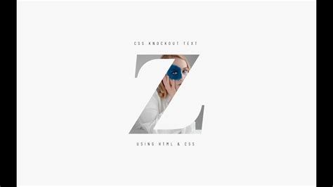 Knockout Text Using Html Css Youtube