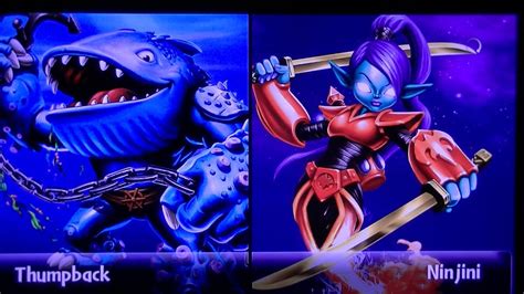 Skylanders Giants Thumpback Vs Scarlet Ninjini Youtube
