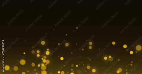 Golden Luxury Bokeh On Particles Floating In The Air Dust And Glitter Particles Background
