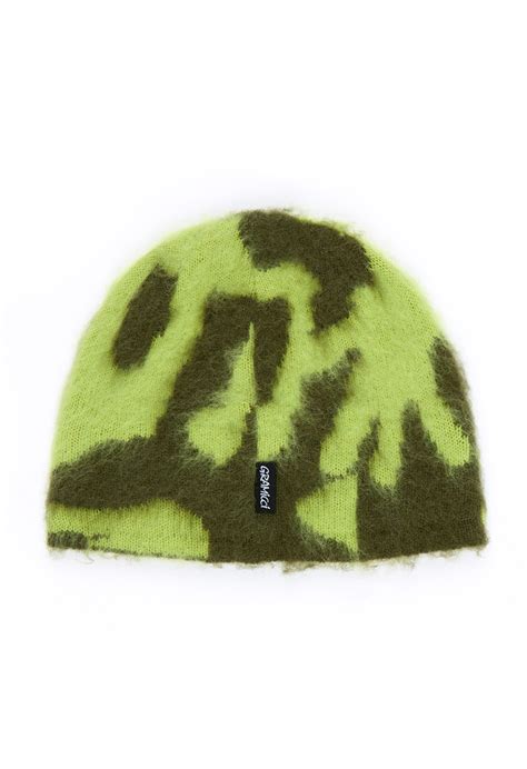 Gramicci Mohair Burly Runningman Beanie Chartreuse Outsiders Store Uk