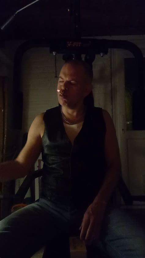Leather Gilet Smoke Thisvid Com