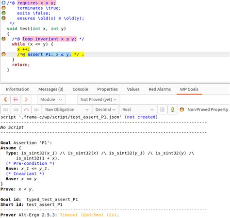 Frama C How To Print Loop Invariant At Each Loop Step Stack Overflow
